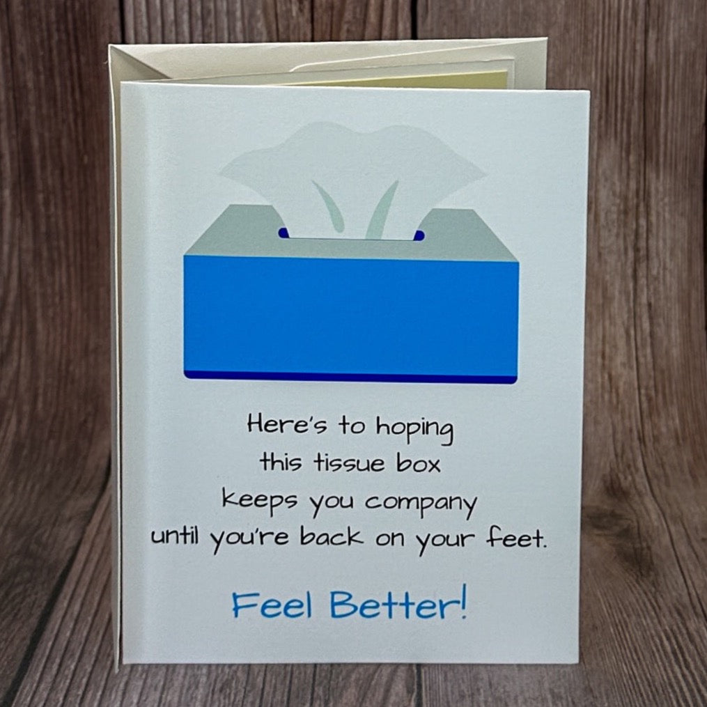Tissue Box Feel Better Card – Southern Goddess Designs